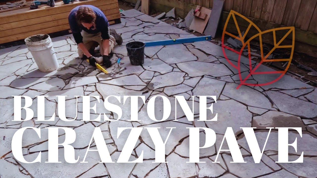 Bluestone Crazy Pave Timelapse | Stunning Stone Patio Transformation - YouTube