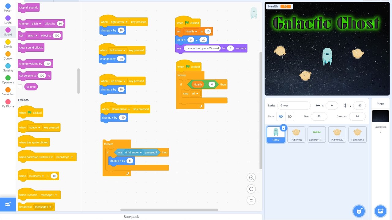 Let's Code Galactic Ghost - YouTube