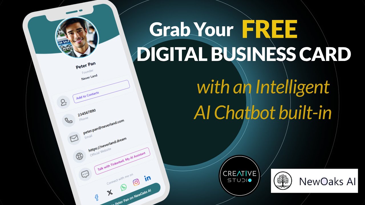 Grab Your FREE Digital Business Card with AI Assistant with Tutorial ...