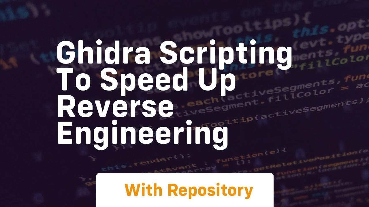 Ghidra scripting to speed up reverse engineering - YouTube
