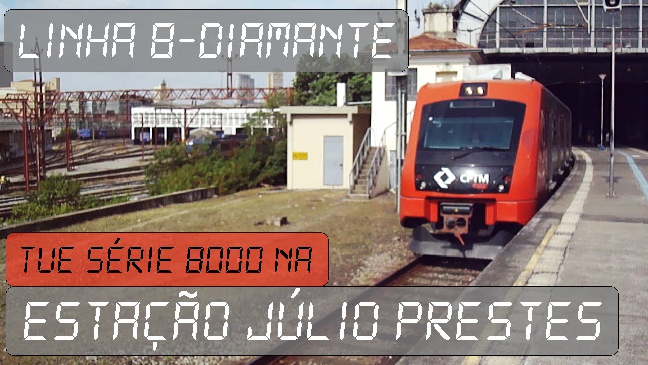 Linha 8-Diamante [CPTM] - TUE Série 8000 chegando e saindo da Estação ...
