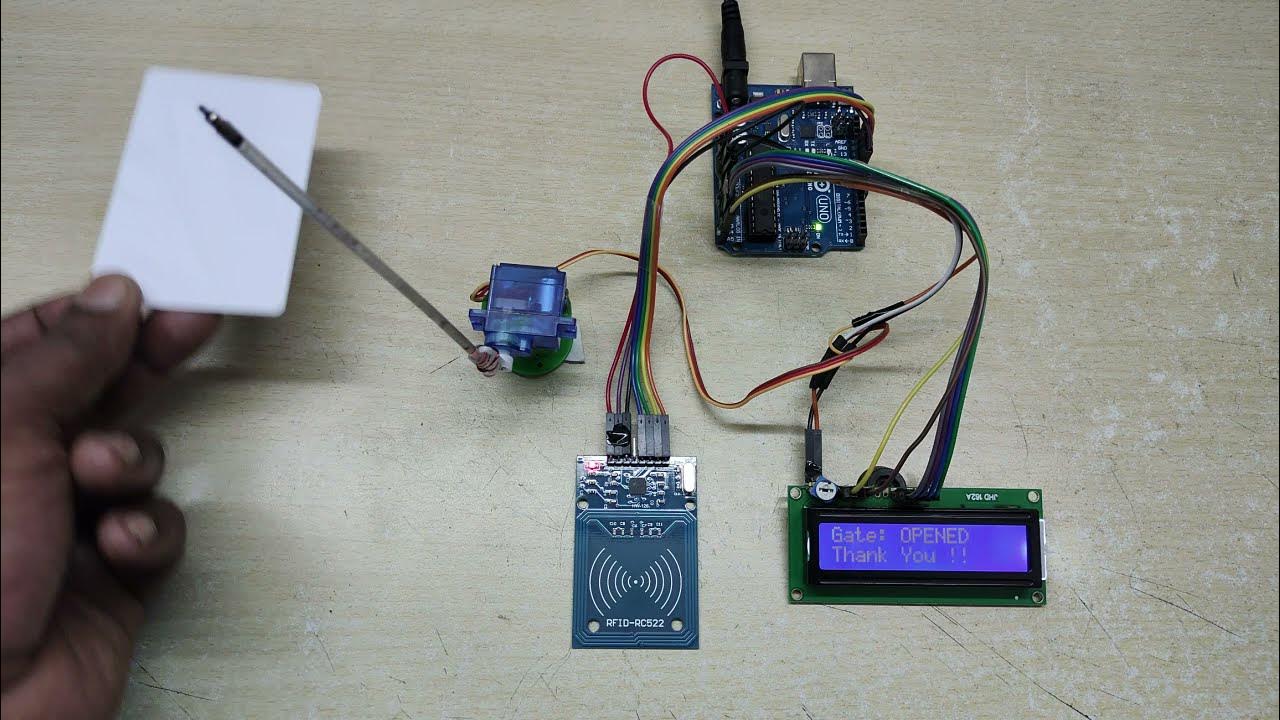Arduino based RFID Toll Gate System using RC522 RFID reader and SG90 Servo Motor - YouTube