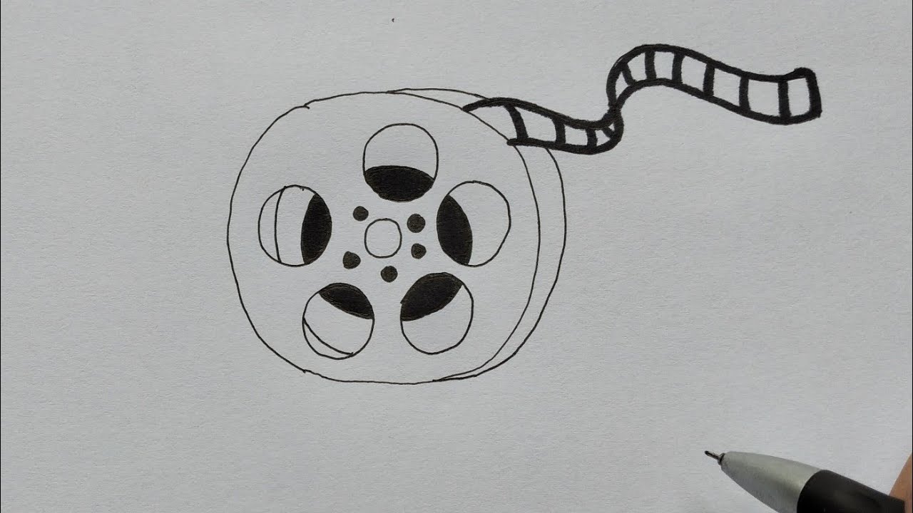 Cómo dibujar una película de cine/How to draw movie film - YouTube