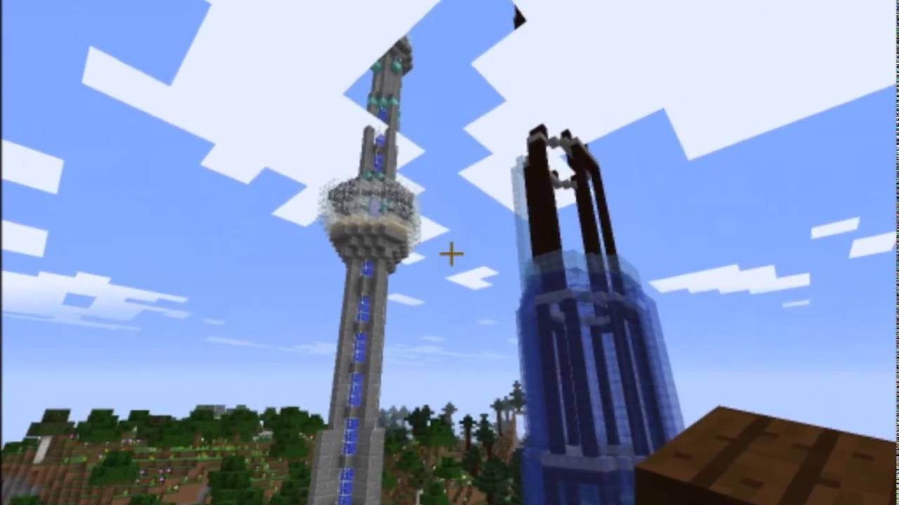 MINECRAFT SKYSCRAPERS, cn and shanghai tower!!!!!!!! - YouTube