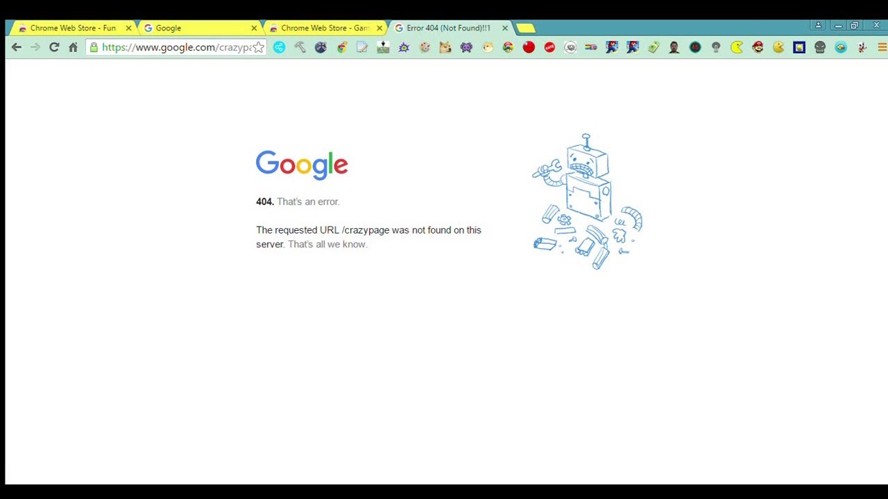 Google Easter Egg #1 Google Crazy Page - YouTube
