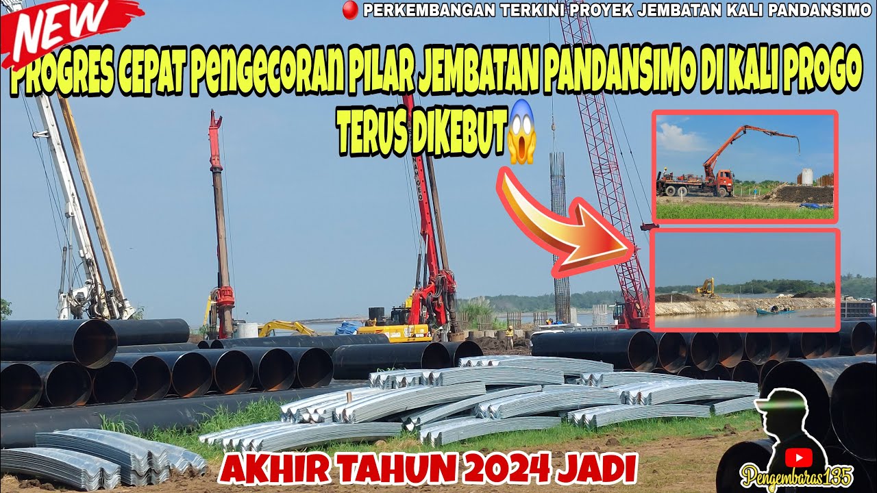 Eps.16 New Update‼️ Progres Cepat Pengecoran Pilar Jembatan Pandansimo terus dikebut⁉️😱 - YouTube