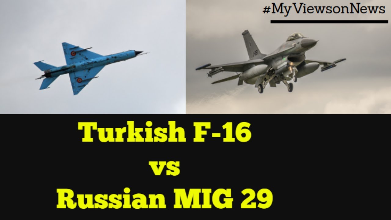 Libya: Turkish F-16 and Russian MIG 29 - YouTube