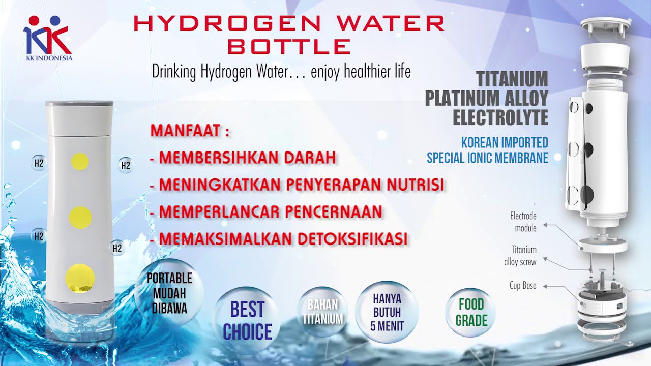 KK Hydrogen Water Bottle #EnjoyHealthierLife - YouTube