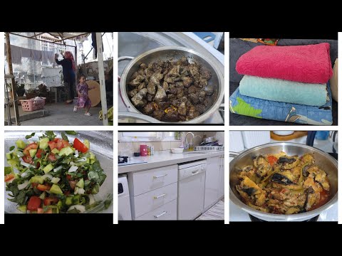 YORGAN BADDANİYE MONTLARI YIKADIM❤️GENEL TEMİZLİK❤️ KOMŞUNUN BAHÇESİNDE KAHVE SOHBET ❤️