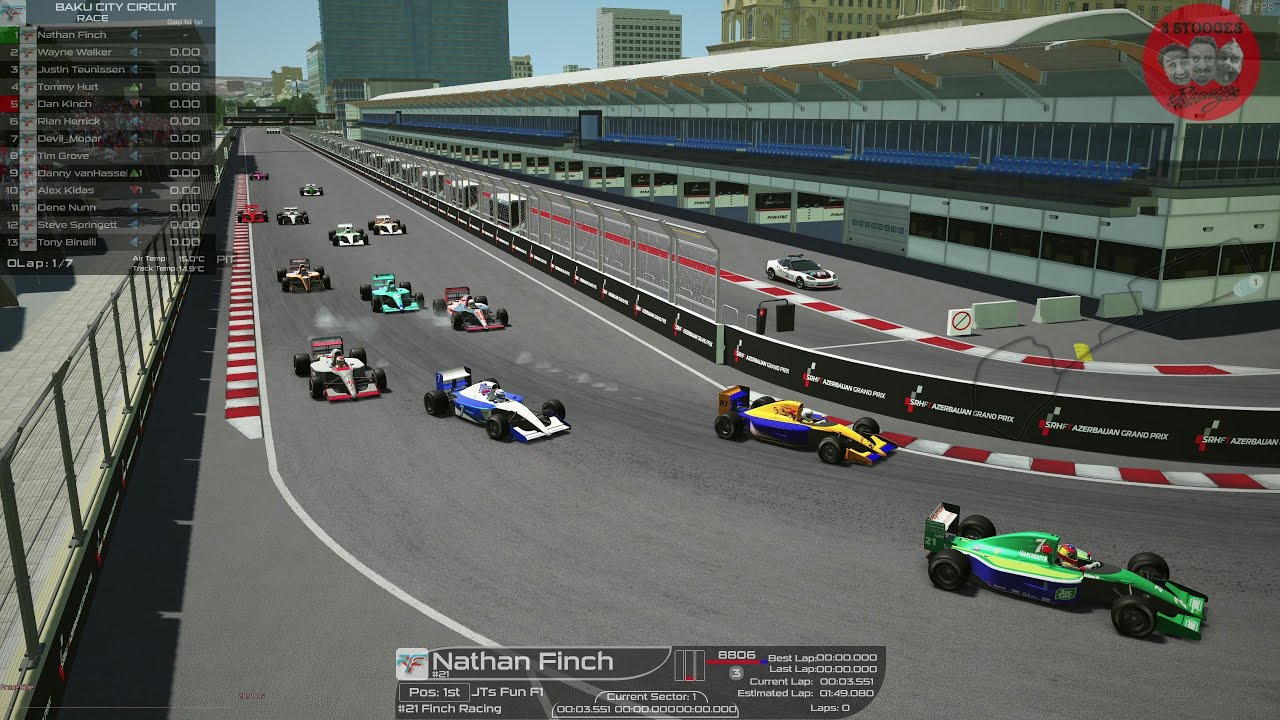 2023 04 22 rfactor 2 mod 1991 F1 Ferarri Baku Race 1 - YouTube