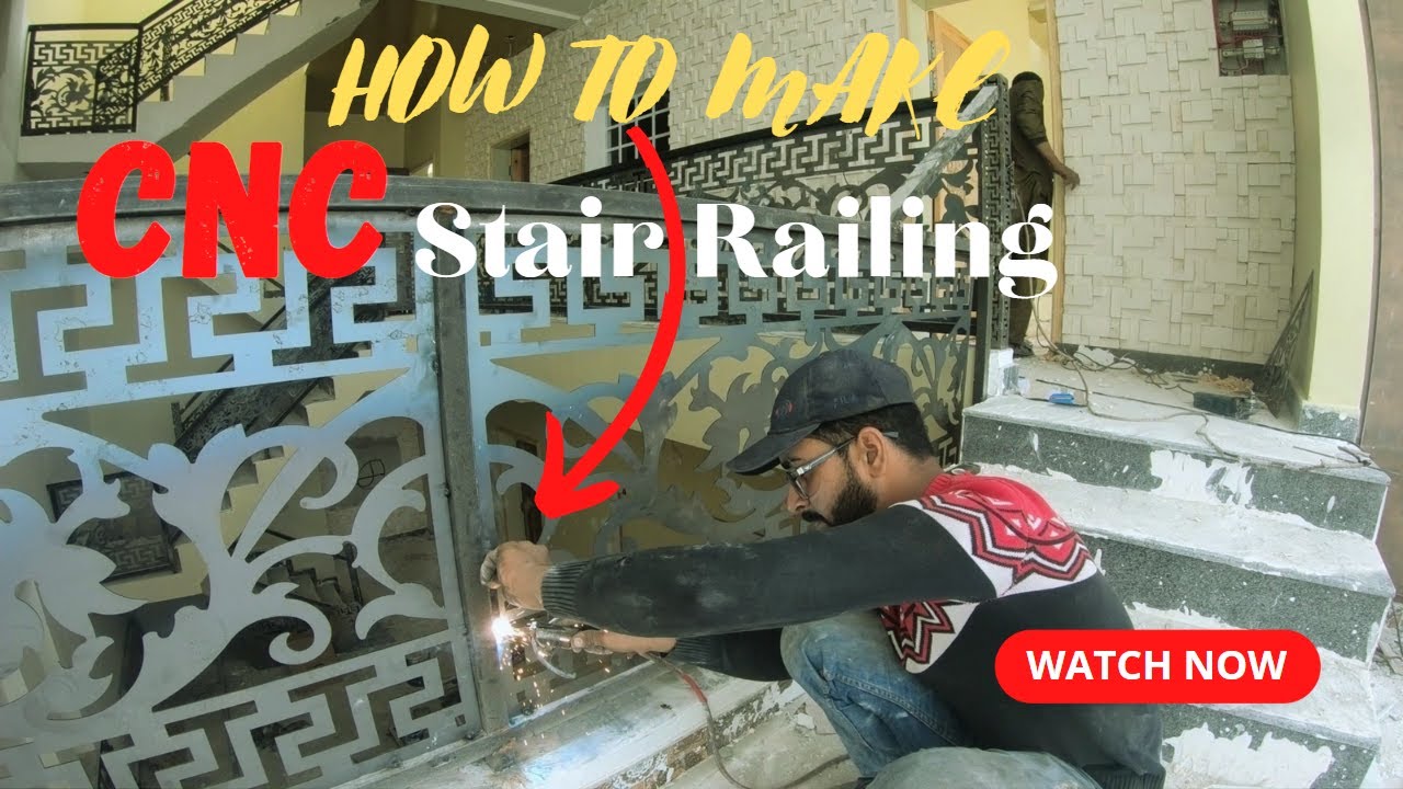 how to make cnc stair railing | home railing install | CNC laser ...
