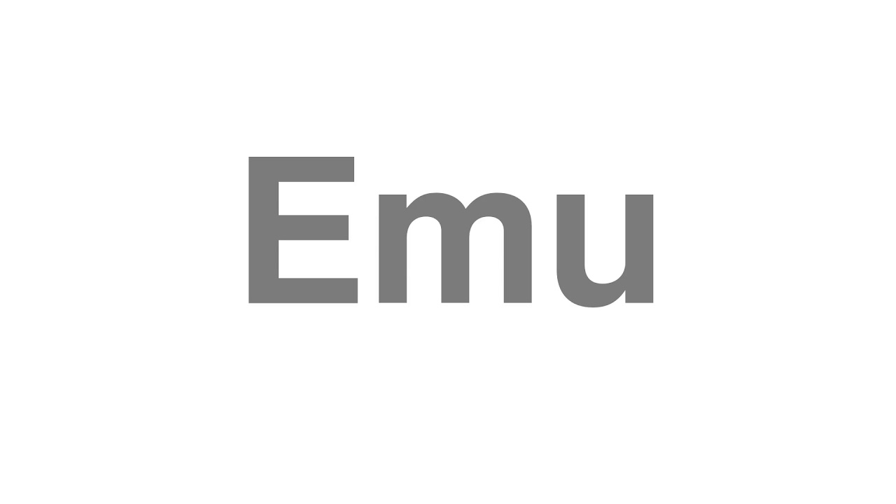 How to Pronounce "Emu" - YouTube