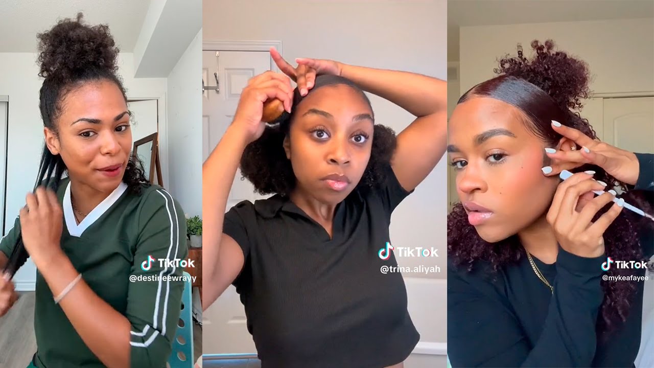 Top 15 Cute & Trendy Natural Hairstyles 💞 Viral Black Hair TikToks ...