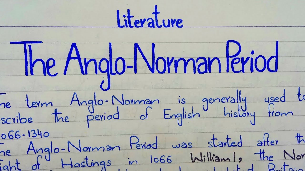 The Anglo-Norman Period || Literature #ENG-101 #PU - YouTube