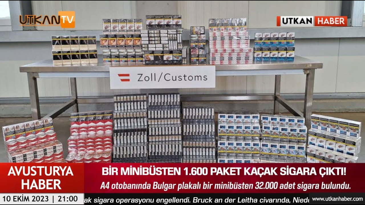 Avusturya A4 otobanında Bulgar plakalı bir minibüsten 1.600 paket kaçak ...