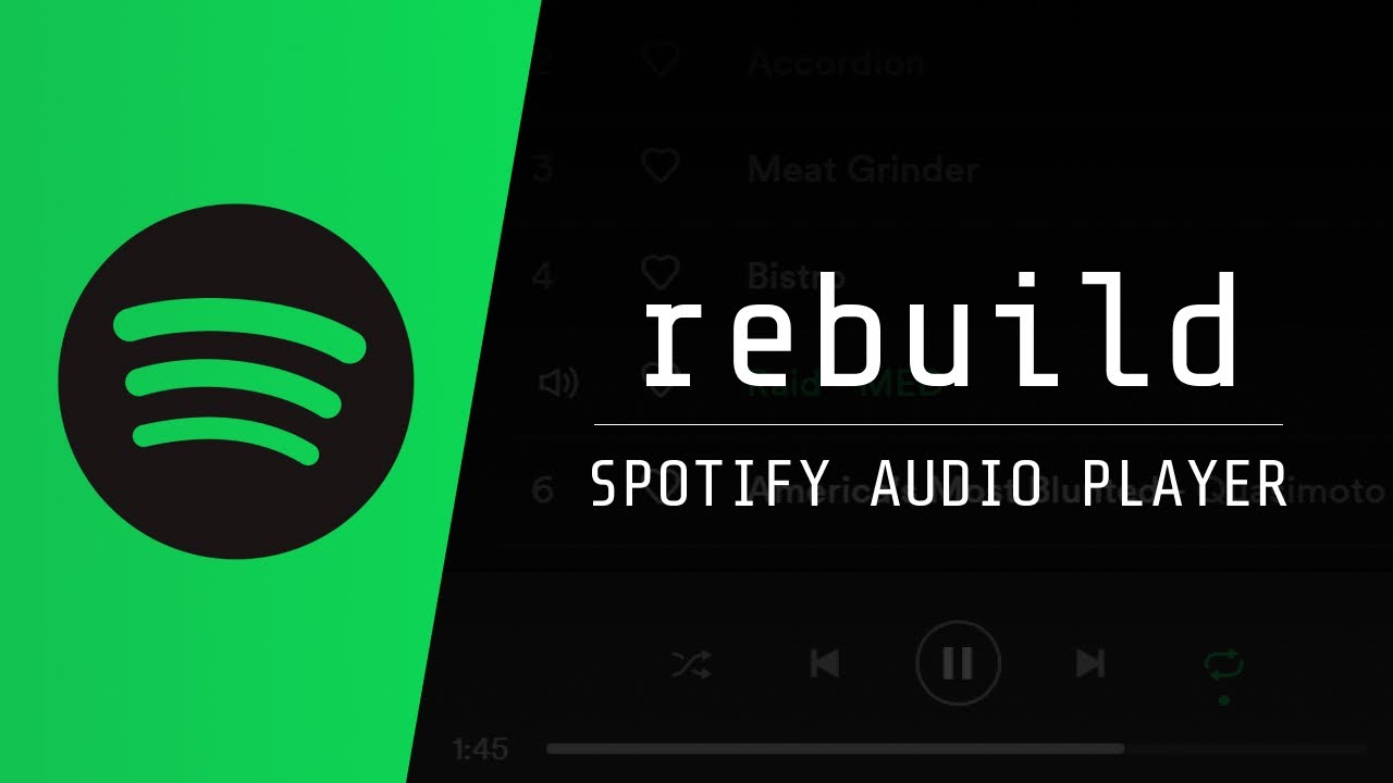 Rebuild The Spotify Audio Player With Css And Javascript Part 1 Youtube