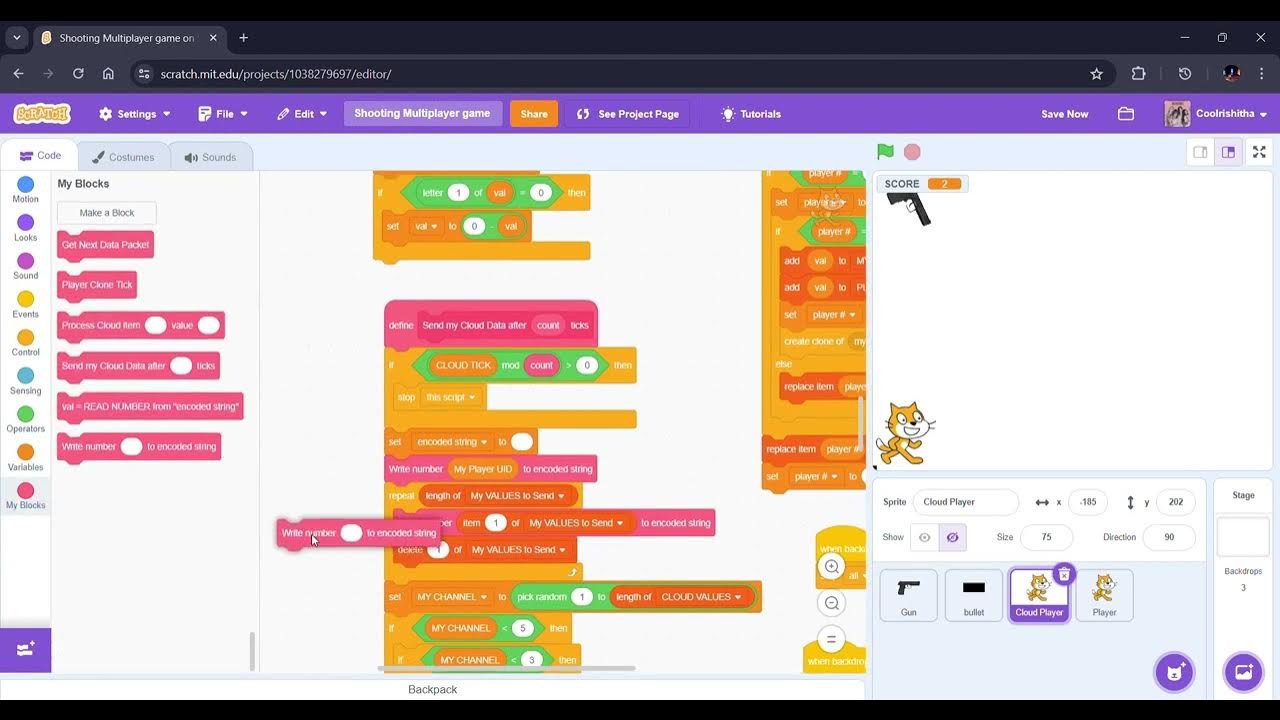 Learn Shooting Multiplayer game on Scratch- Part 3 - YouTube