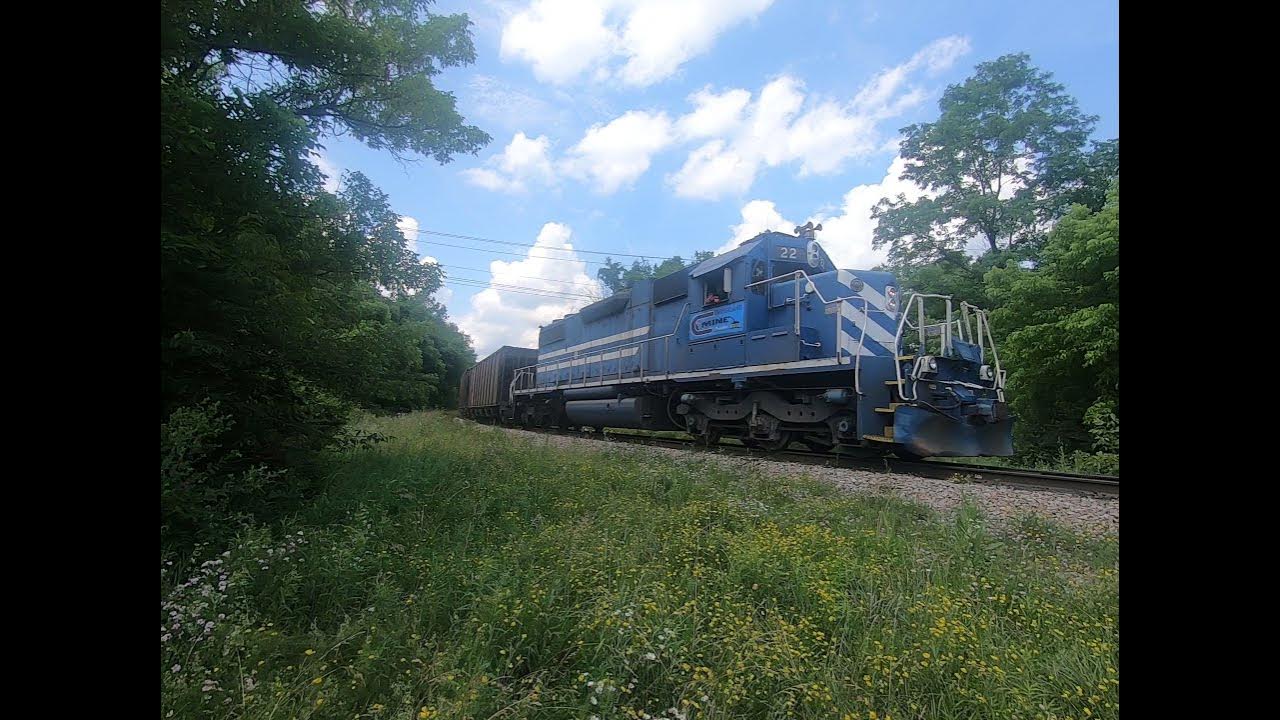 EB Coal Loads over Curve 15 + Our Ballast Deck Bridge - YouTube