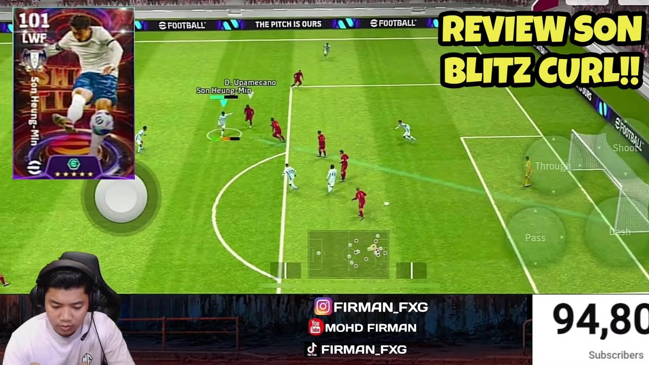 BLITZ CURL SON HEUNG MIN MEMANG PADU! KICKING POWER 98! EFOOTBALL 2024 MOBILE - YouTube
