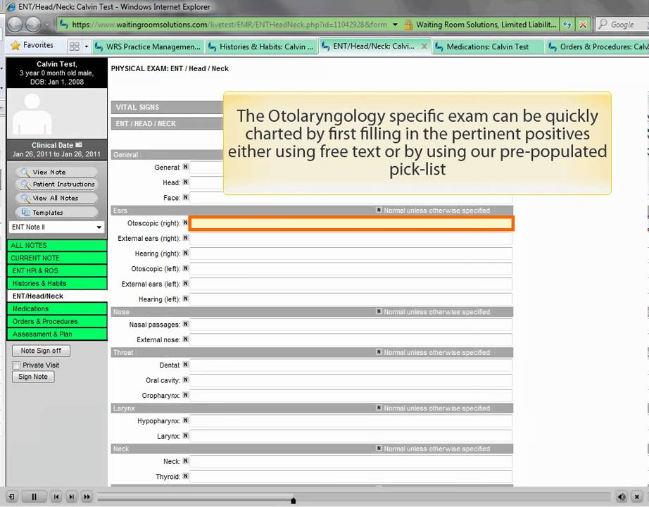 Acute Otitis Media (Otolaryngology) - WRS Health EHR - YouTube
