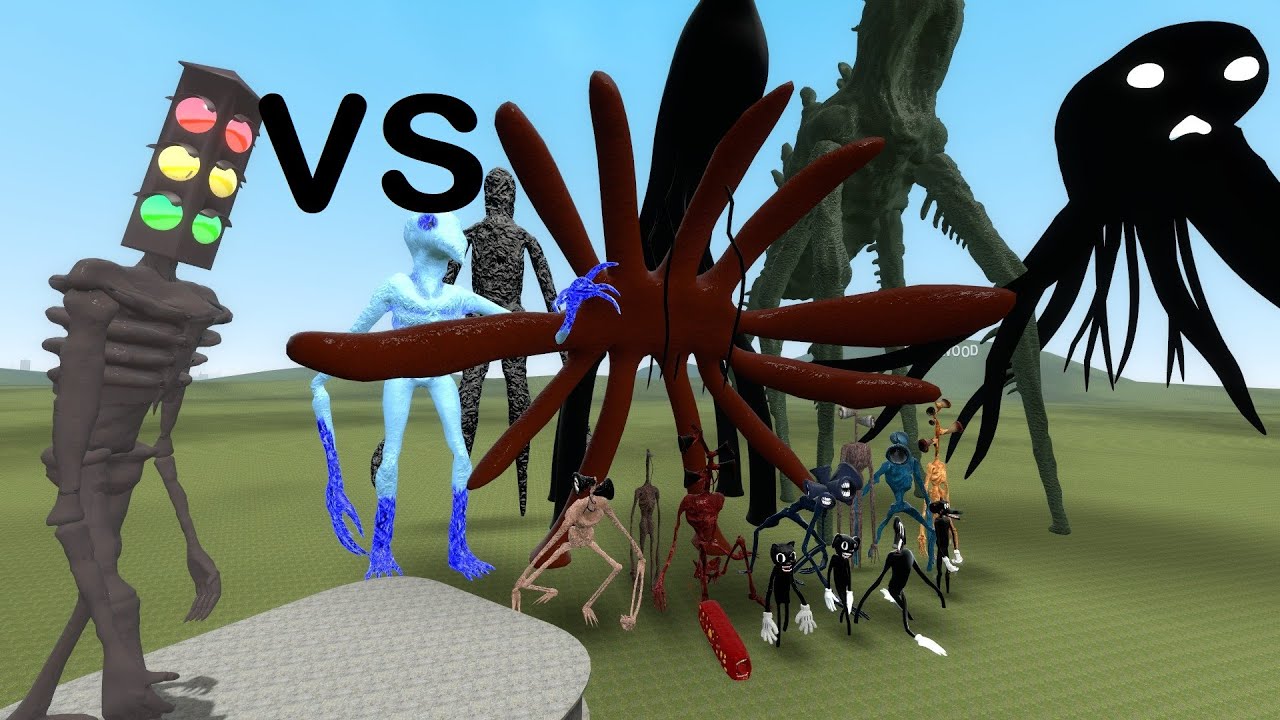 NEW TRAFFIC LIGHT HEAD VS TREVOR HENDERSON CREATURES!! - GarrysMod ...