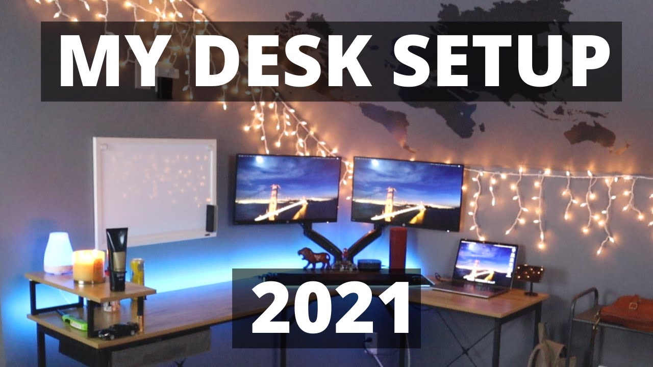 My Affordable & Realistic Desk Setup | Desk Tour 2021 - YouTube