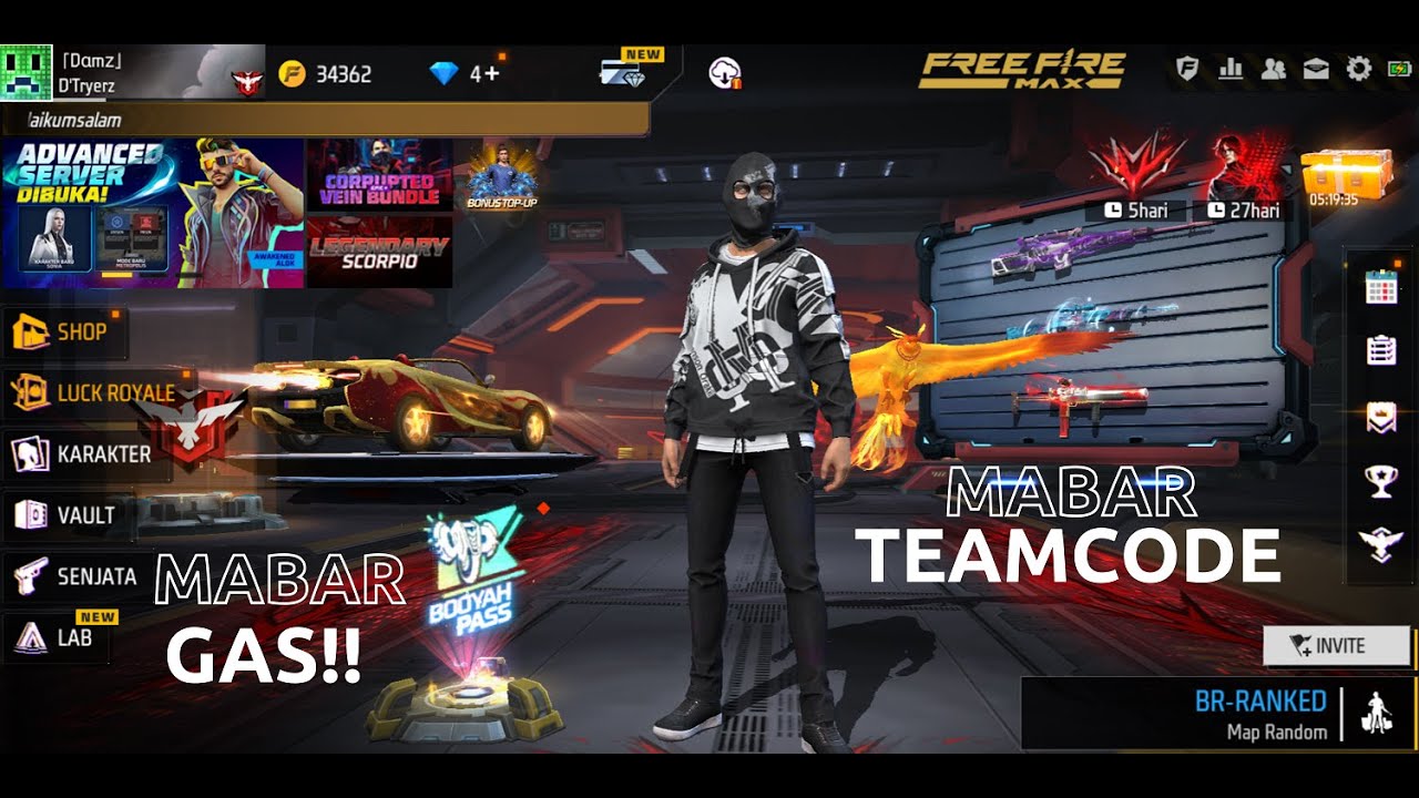 [ LIVE ] AYO KITA MABAR FF PAKAI TEAM CODE! - FREE FIRE INDONESIA #93 ...