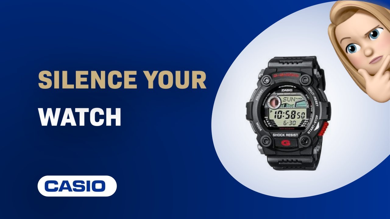 How to Silence Your Casio G-7900-1ER Watch - YouTube