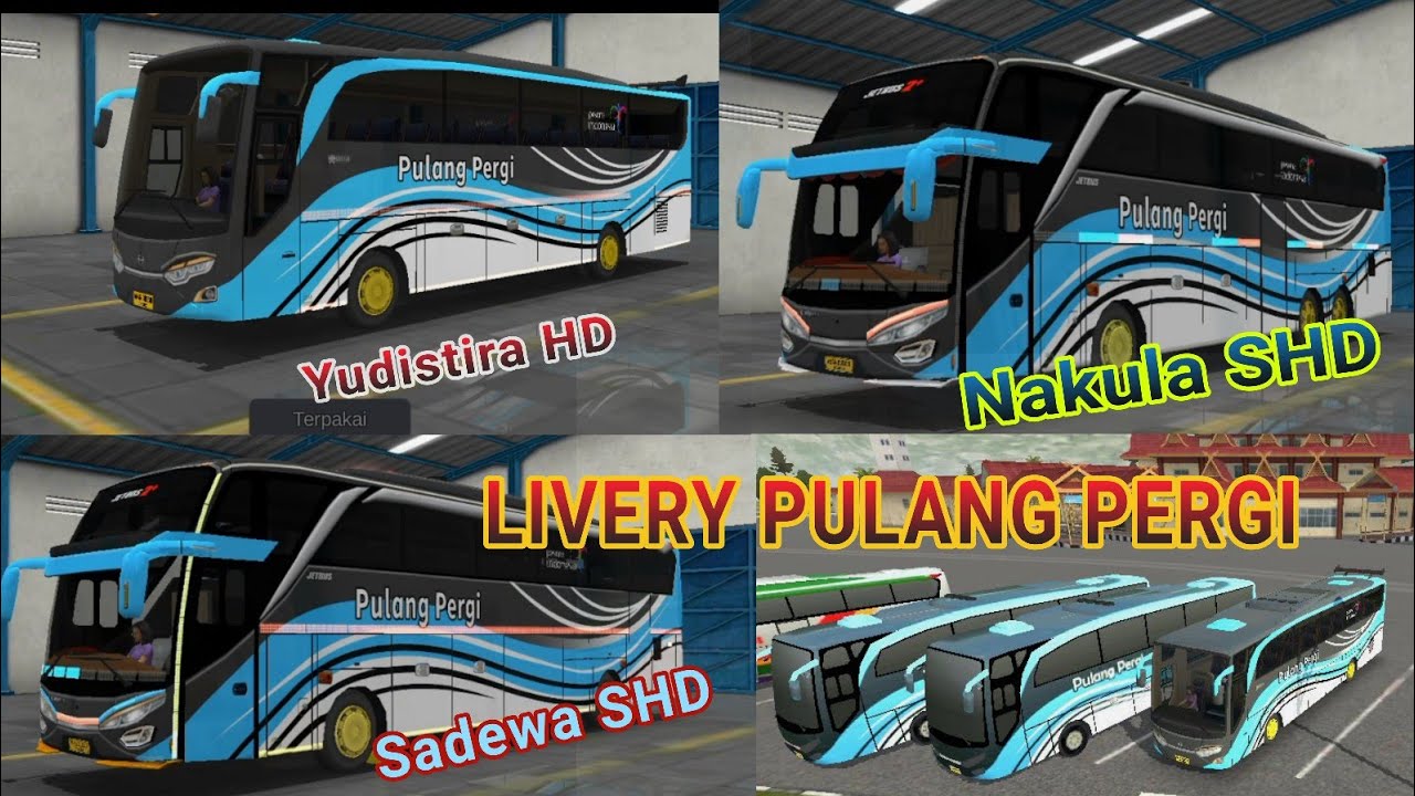 Livery bus Pulang Pergi Bus HD dan SHD - Livery bus traffic Bussid part ...