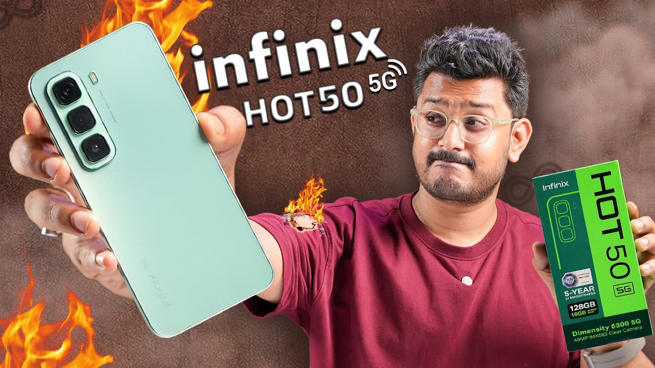 Infinix Hot 50 5G unboxing in ಕನ್ನಡ⚡Dimensity 6300, 120Hz, 42MP Sony ...