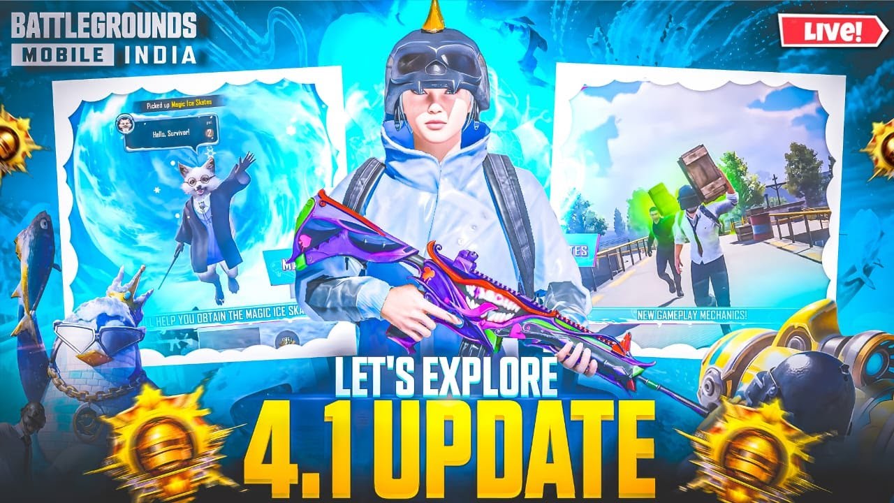 🔥BGMI 4.1 UPDATE LIVE 🔴 | New Features, Magic Ice Skates & Gameplay ...