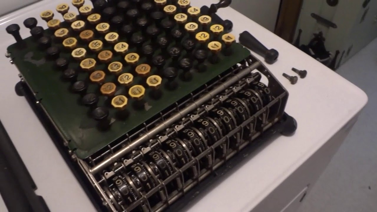 Burroughs Calculator made in 1925. - YouTube