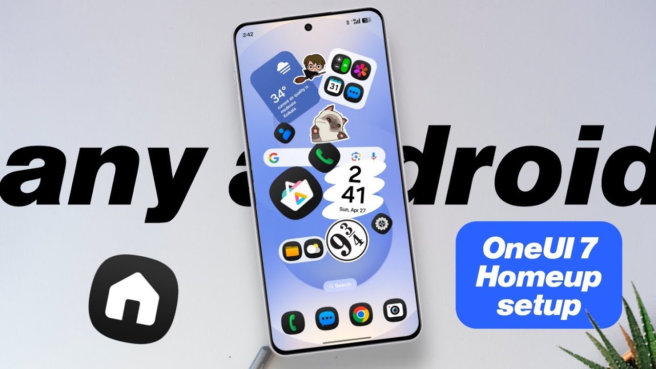 OneUI 7 HomeUp "Messy" Homescreen Setup For Any Android - YouTube