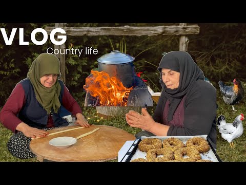 KÖY HAYATI LEZZETLİ SABAH KAHVALTISI 😍 ODUN ATEŞİNDE KÖY YEMEKLERİ VLOG