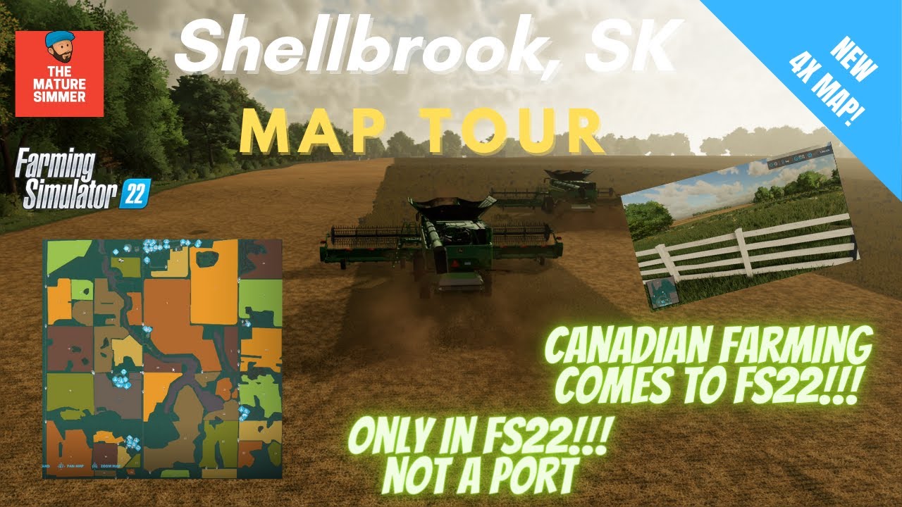 NEW 4X FS22 MAP! Shellbrook, SK by Camil Mapping - Map Tour | Farming ...