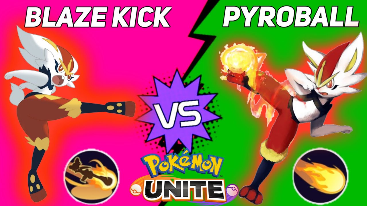 Pyroball vs Blaze Kick Ultimate Comparison with unite | Cinderace ...