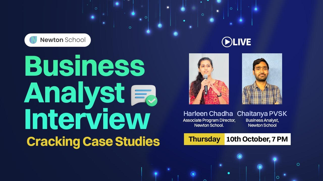 Cracking Business Analyst Interviews: Case Studies | Newton School - YouTube
