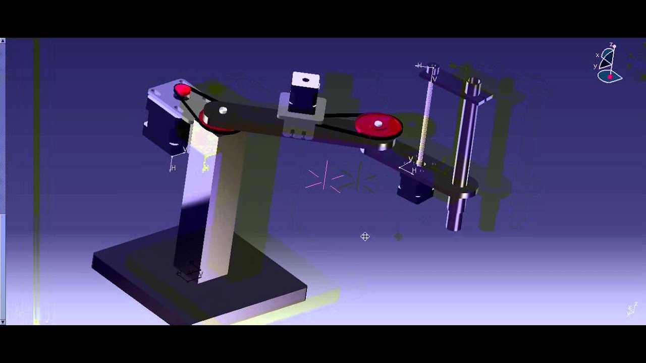 Catia simulation SCARA - YouTube