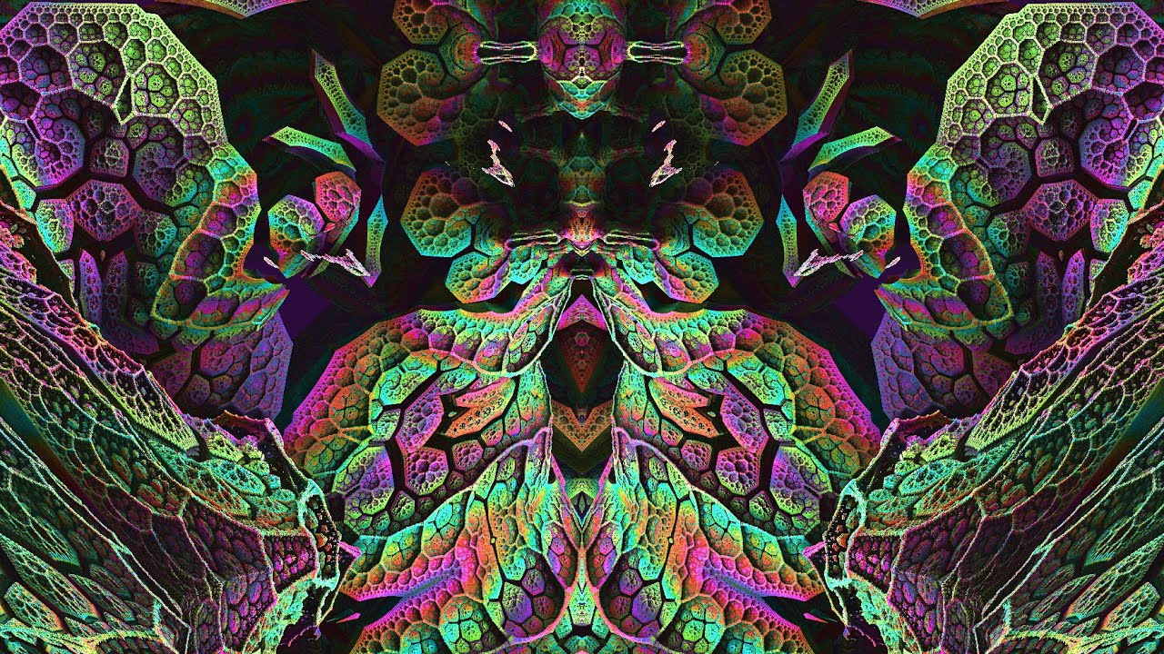 Psychedelic Rainbow Visuals 4K - Living Art Loops 08 - Skeletal Cavern ...