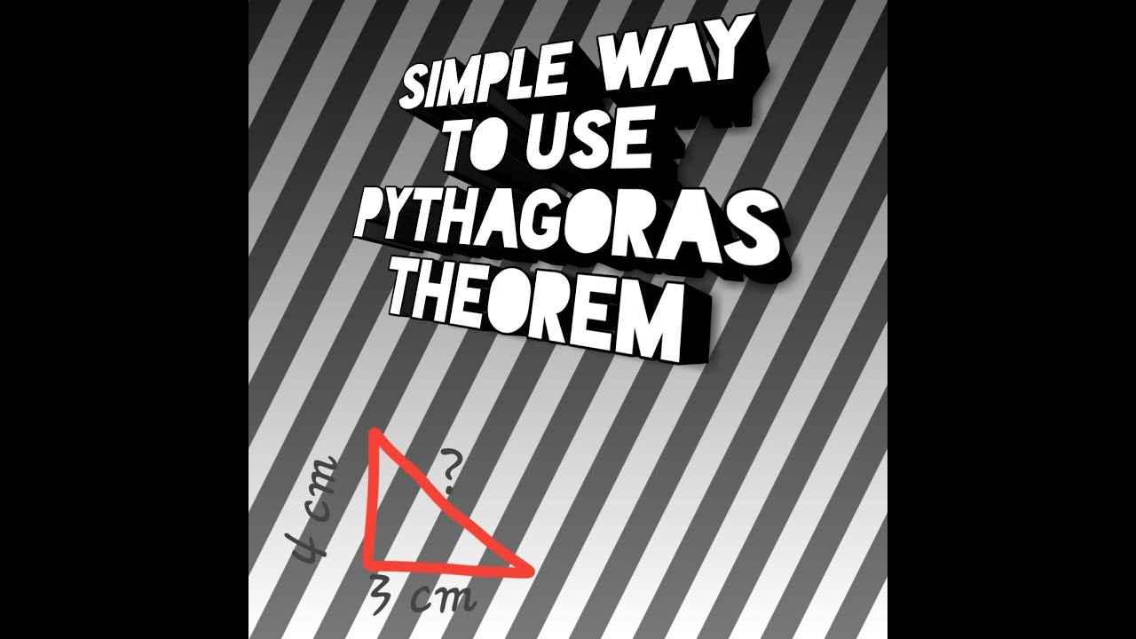 Pythagoras theorem how to use.|| Simplest way of using Pythagoras ...