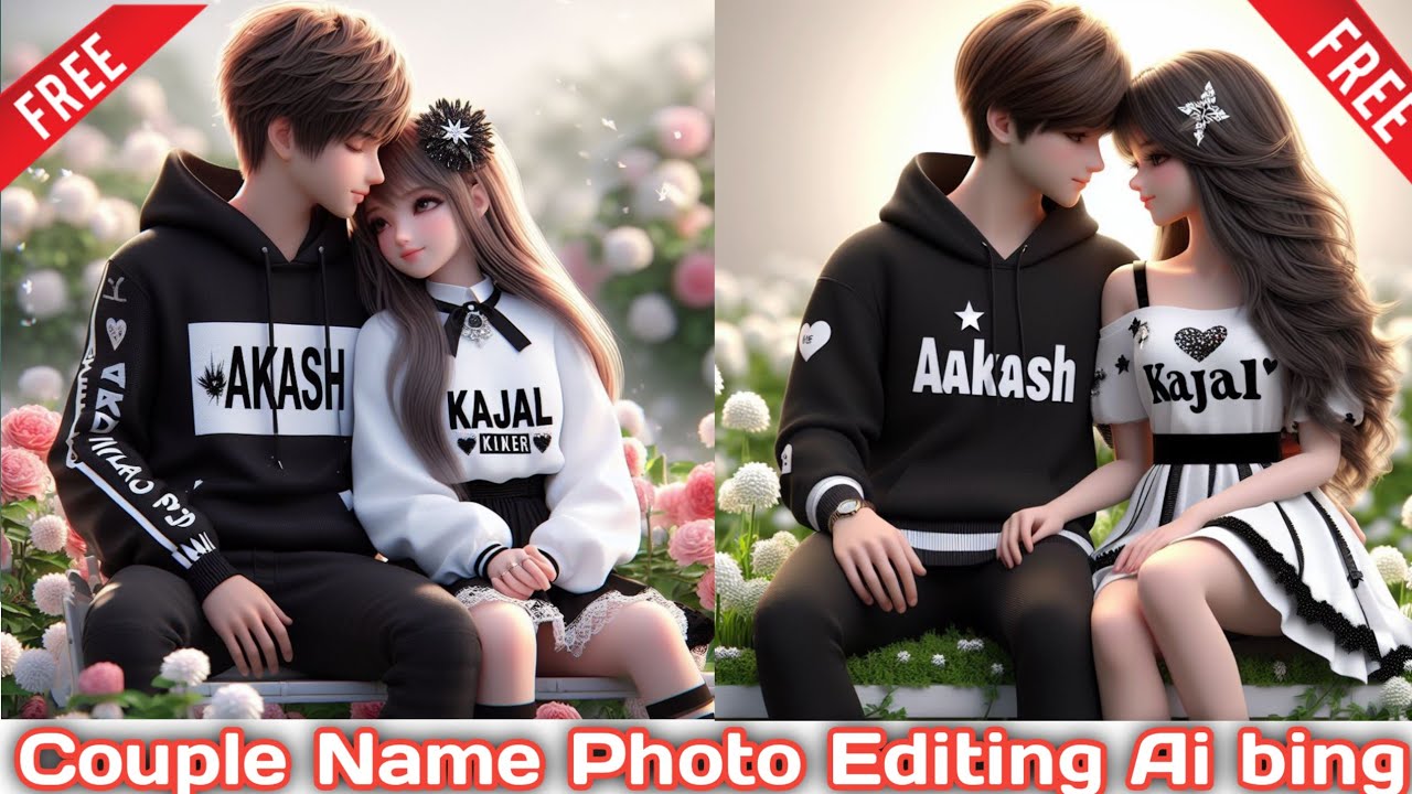 Viral Couple Name Photo Editing. How to make ai image Instagram ...