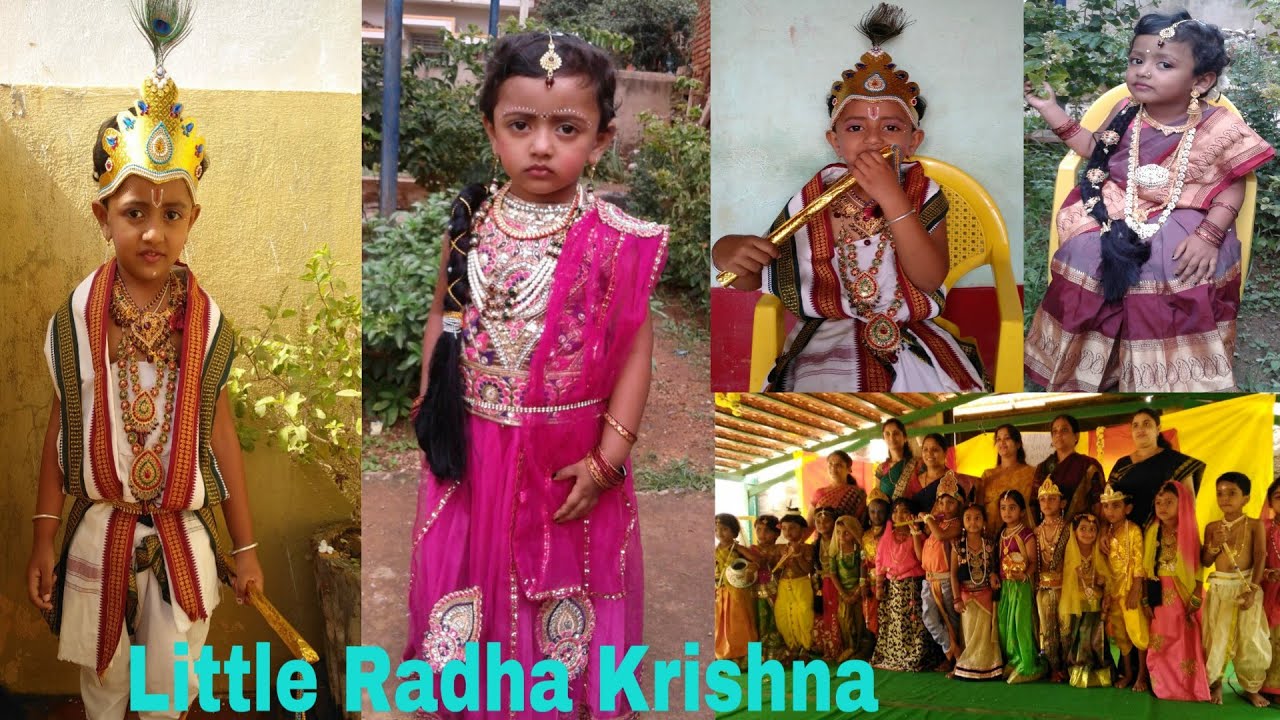 Krishna Janmashtami Special / Radha Krishna Getup / Little Radha ...
