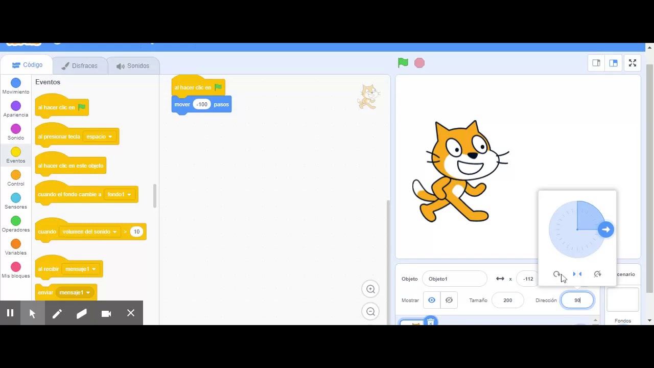 scratch 2.-Introducimos el BUCLE y los GIROS/CAMBIO de la figura - YouTube