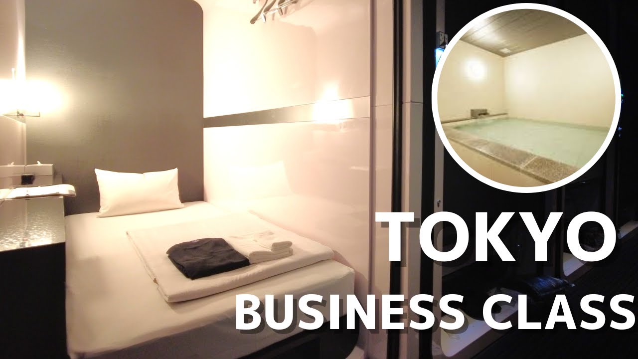 Luxury BUSINESS CLASS Capsule Hotel ! Stayed at First Cabin Akasaka ...
