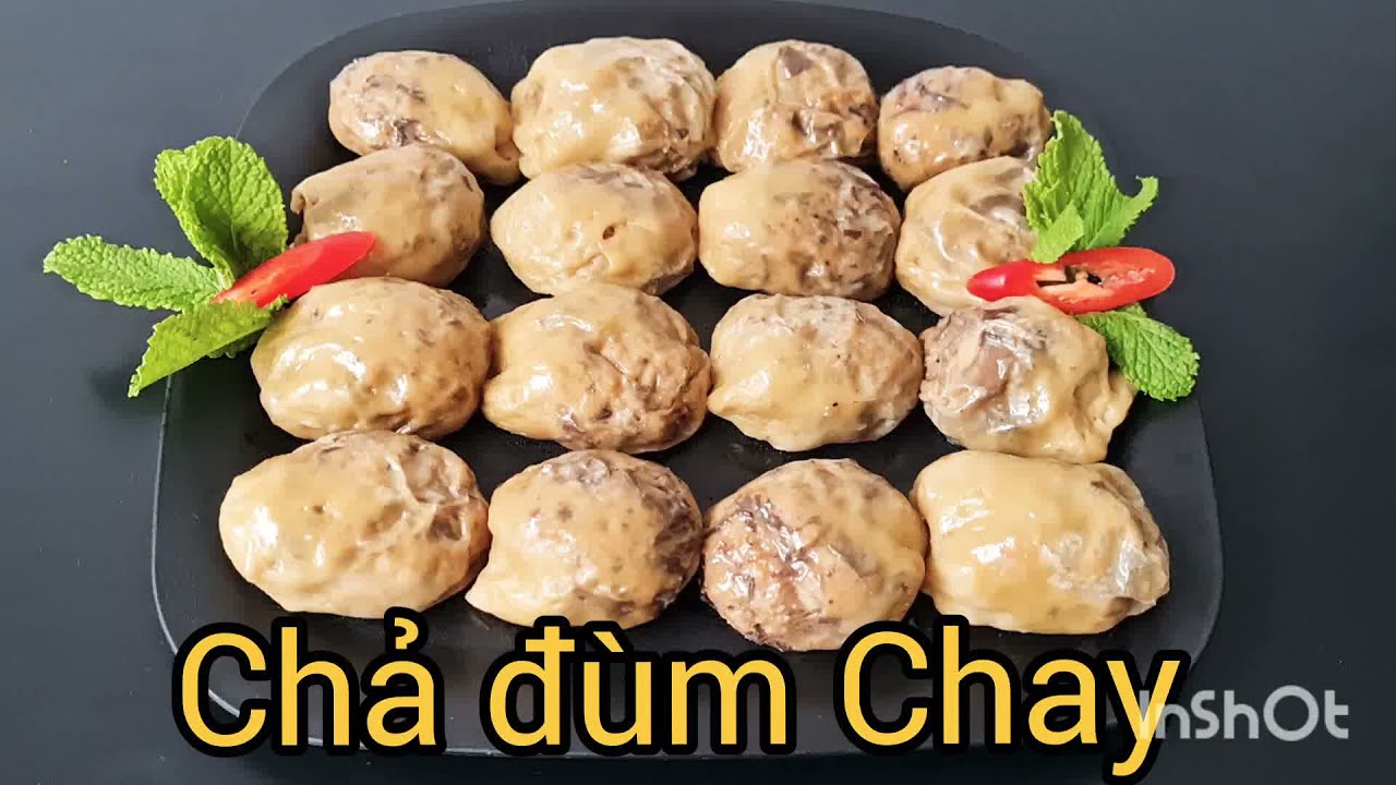 Chả Đùm Nhân Giò Sống Chay / Steamed Bun Mushroom - YouTube