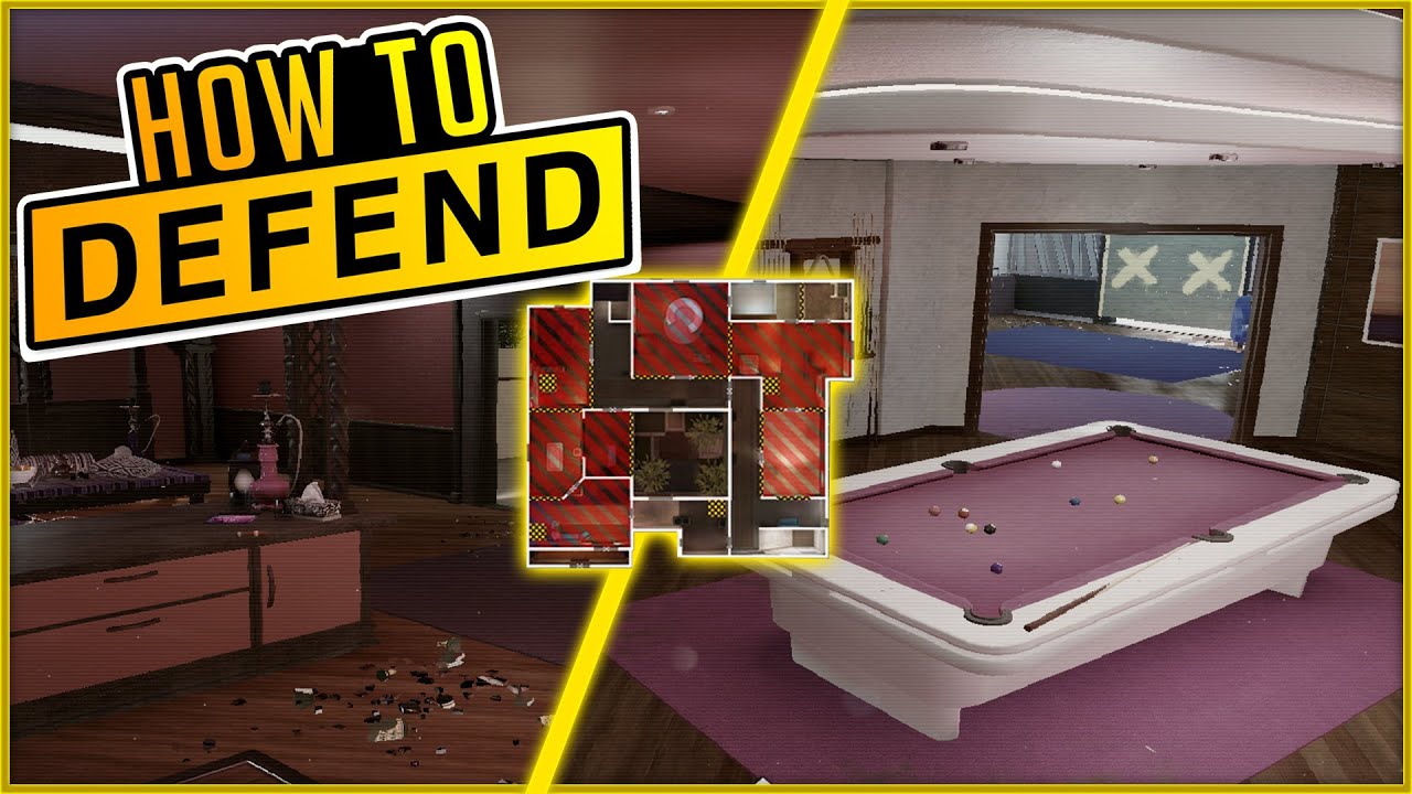 How to Defend Hookah/Billiards on Coastline - Rainbow Six Siege - YouTube