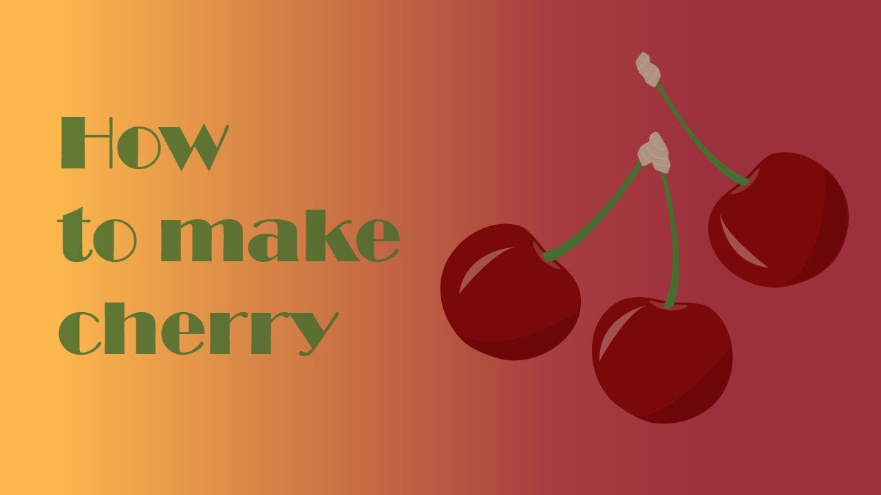 How to make cherry in Adobe Illustrator - YouTube