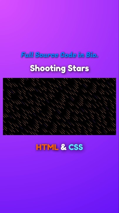 CSS Animation | Shooting Stars Animation #shorts - YouTube