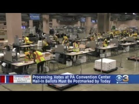 Record Number Of Mail-in Ballots Being Processed In Philadelphia - YouTube