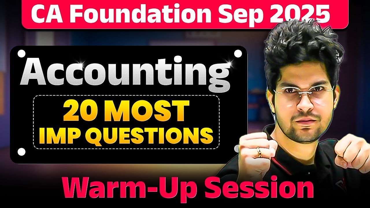 Accounting Warm-Up Session (20 Most Important Questions) | CA ...